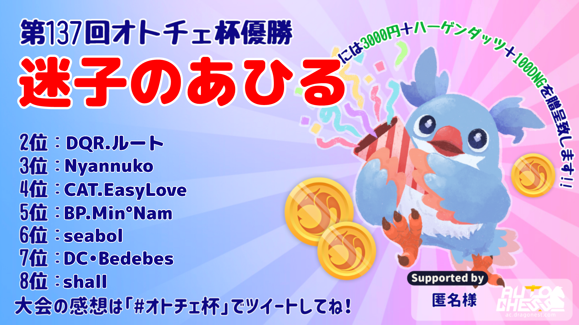 第137回オトチェ杯 -137th Otoche-Cup - [S23] - Tonamel