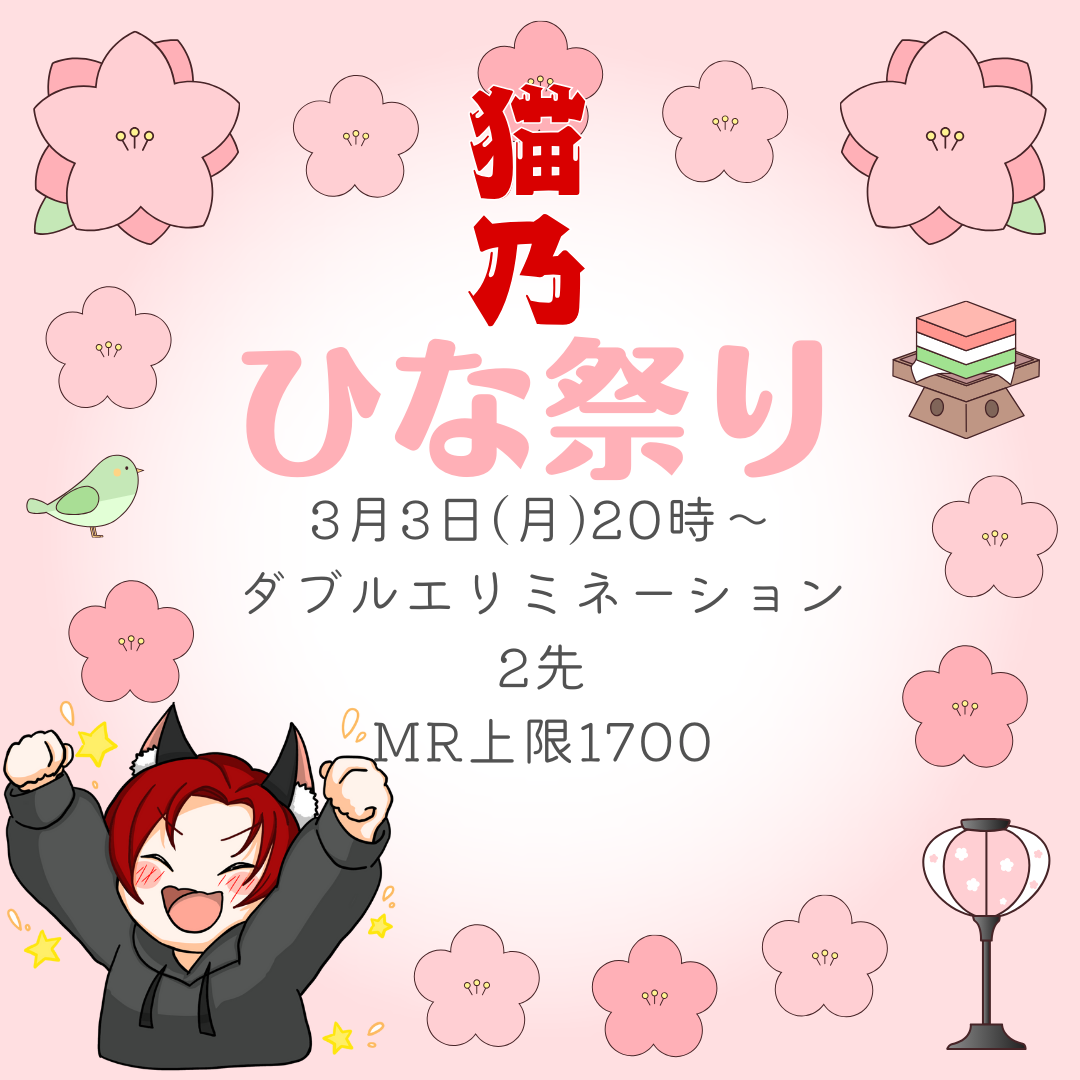 猫乃ひな祭り！！ BUPPANASHI杯！ - Tonamel